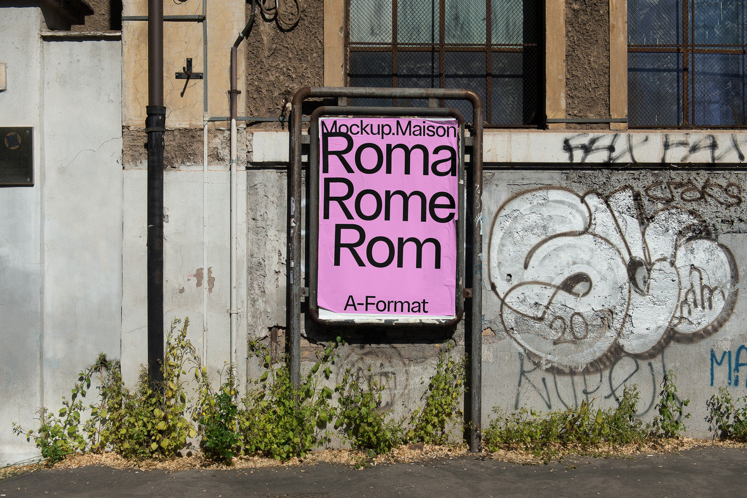 Urban Poster Mockup UP-ROM-03 – Layered PSD – Mockup.Maison